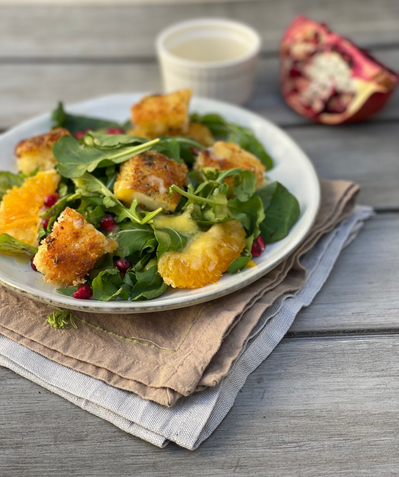 Receta Ensalada de Pollo Apanado y Rúcula - Santiago Premium